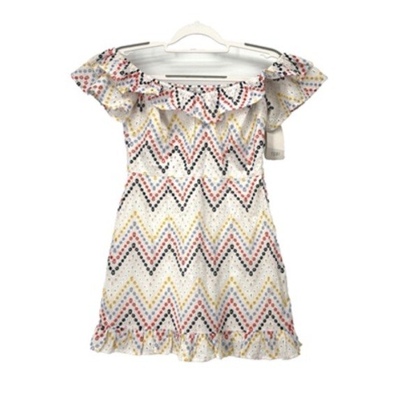Tobi | Dresses | Tobi Mini Dress Womens Medium White Eyelet Babydoll ...